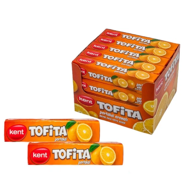 Фруктовые жевательные конфеты Tofita Апельсин Блок 20 шт – купить в ...