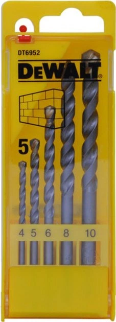 Набір свердел DeWalt для бетону 5 шт. (DT6952) – фото, отзывы ...