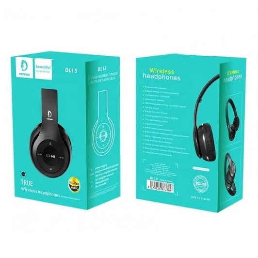Бездротові блютуз навушники з мікрофоном DENMEN DL15 Чорний купити в ...