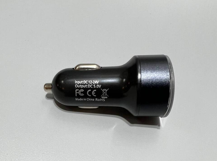 Зарядка USB для телефона в прикуриватель авто 2 порта 12В-24В Черная ...