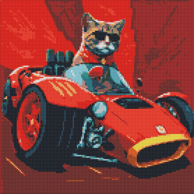 Алмазная мозаика "Жизнь на скорости" ©pravda.dmtr AMO7560 40х40 см ...