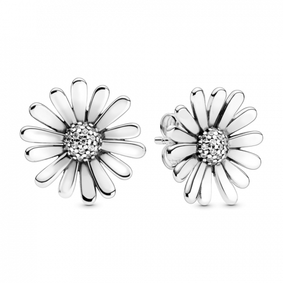 Серебряные серьги-пусеты "Сверкающие маргаритки" 298812C01 от продавца ...