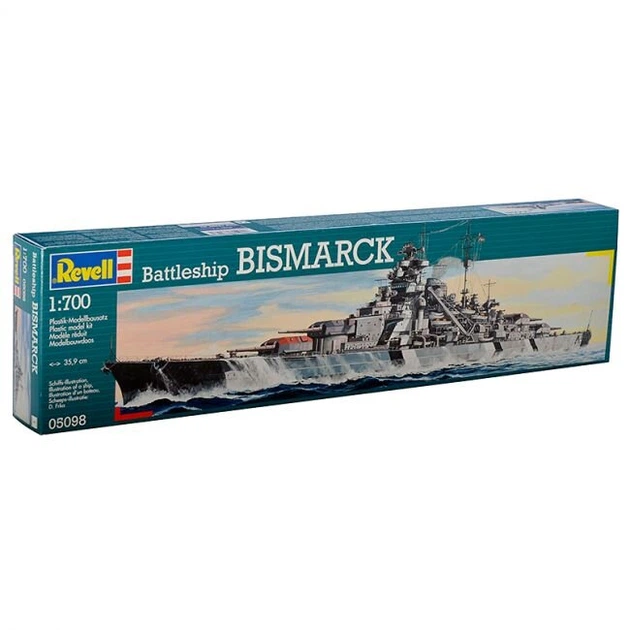 Сборная модель 1/700 военный корабль Battleship Bismarck Revell 05098 ...