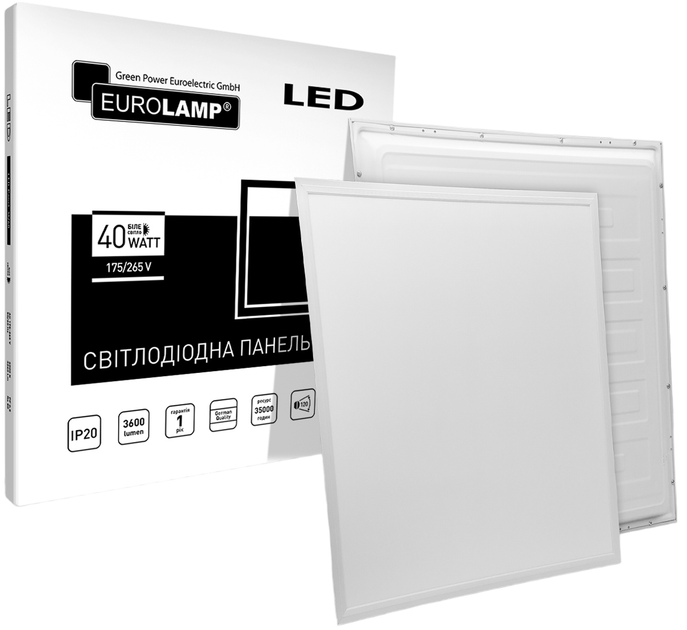 Светильник промышленный EUROLAMP LED 60х60 панель 40W 4000K – фото ...