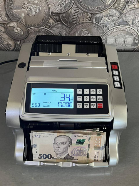 Машинка для счета денег Bill Counter AL 6600 A с распознанием номинала ...