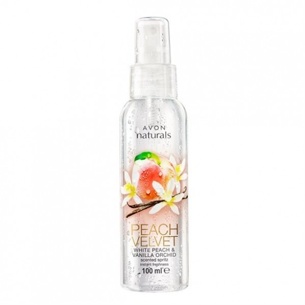 Освіжаючий спрей для тіла Avon Naturals Білий персик і ванільна орхідея ...