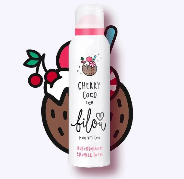 Пінка для душу BILOU Cherry coco, 200 мл – купить онлайн на ROZETKA