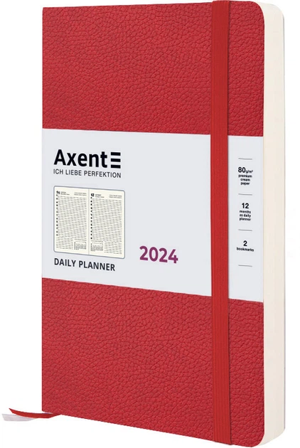 Ежедневник Axent Partner Soft Skin 2024 14.5х21 см красный (8810-24-06-A) – фото, отзывы ...