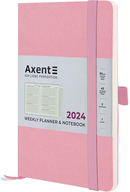 Щотижневик Axent Partner Soft Skin 2024 12.5x19.5 см пудровий (8509-24-24-A) – фото, відгуки ...
