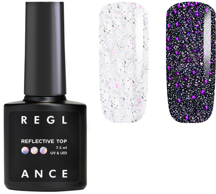 Светоотражающий топ Reglance №1 с поталью Pink Silver без липкого слоя ...