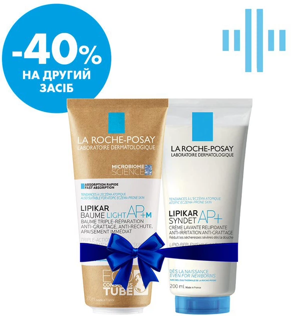 Набір La Roche-Posay Lipikar Бальзам Лайт АП+М 200 мл + Syndet АР ...