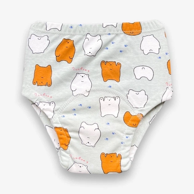 Тренировочные муслиновые трусики Kiddie Widdie 6-ти слойные Мишки 13-18 ...