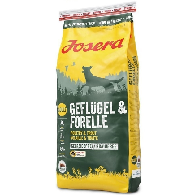 Сухий корм для дорослих та активних собак Josera Adult Geflugel ...