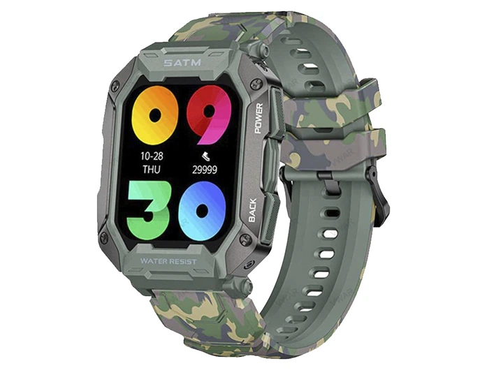 Смарт часы Satm тактические IP68 Зеленый камуфляж (1011-345-01) – фото ...