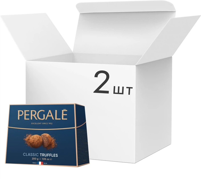Упаковка конфет Truffles Pergale Classic 200 г х 2 шт (4770179182826-1 ...