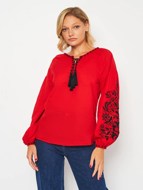 Вышиванка женская с узором NARODNYY BUTIK Дерево Життя 1041.1 46 Красная (NB2000000191485) – в ...