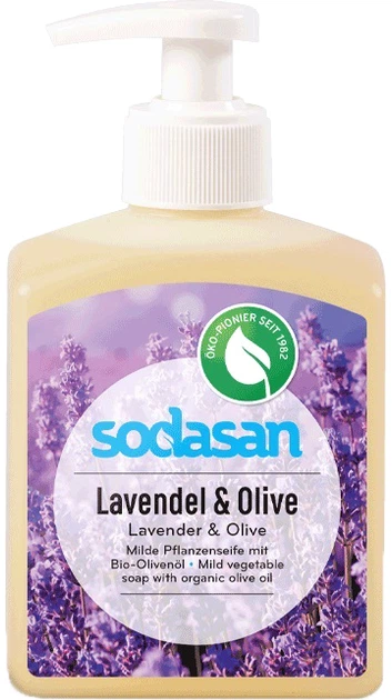 Органическое жидкое мыло Sodasan Lavender-Olive 300 мл (4019886079365) – купить онлайн на ROZETKA