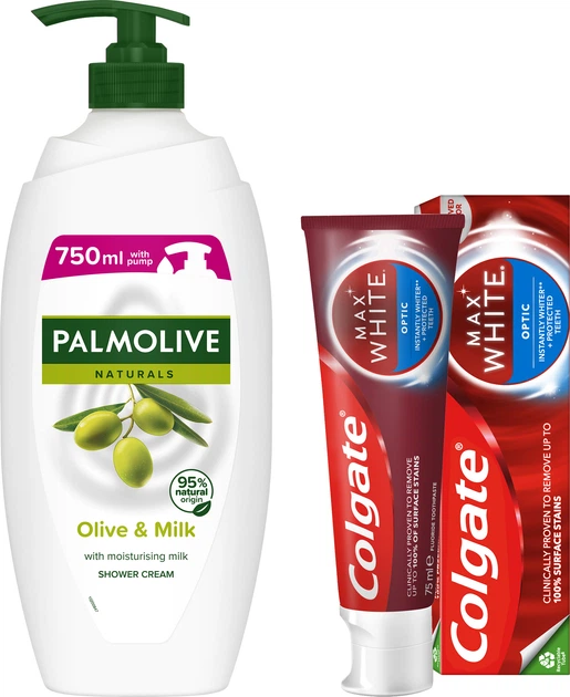 Набор Зубная паста Colgate Max White One 75 мл + Гель для душа ...