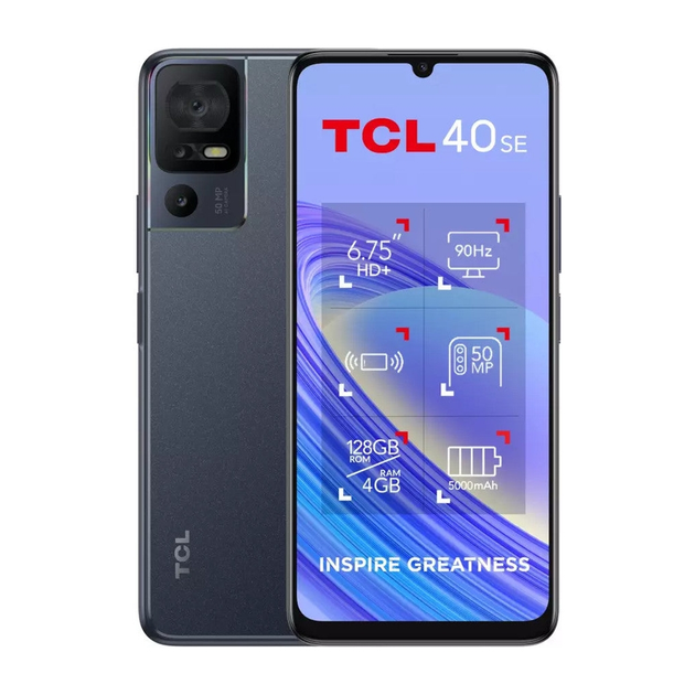 Мобильный телефон TCL 40 SE (T610K2) 6/256GB Dark Grey (T610K2-2ALCPB12 ...