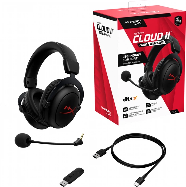 Навушники HyperX Cloud II Core Wireless Black (6Y2G8AA) купити в ...