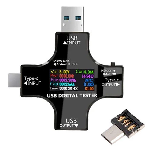 USB тестер тока напряжения Atorch J-7C емкости с Bluetooth, Type-C ...