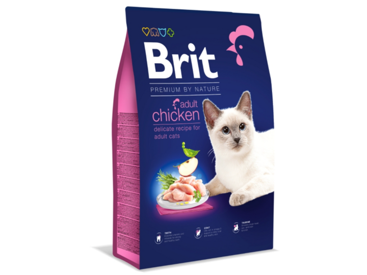 Сухой корм для кошек Brit Premium by Nature Adult Chicken 8 кг (166419 ...
