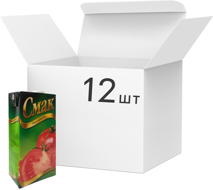 Упаковка соку Смак Томатний 1 л х 12 шт (4820001470901) – купити в ...