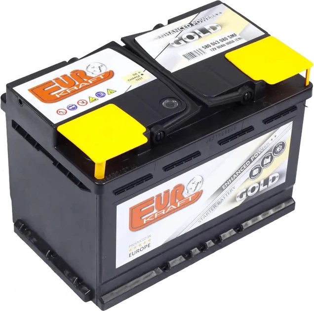 Аккумулятор автомобильный Monbat EUROKRAFT GOLD 80 А/час (-/+) низький ...