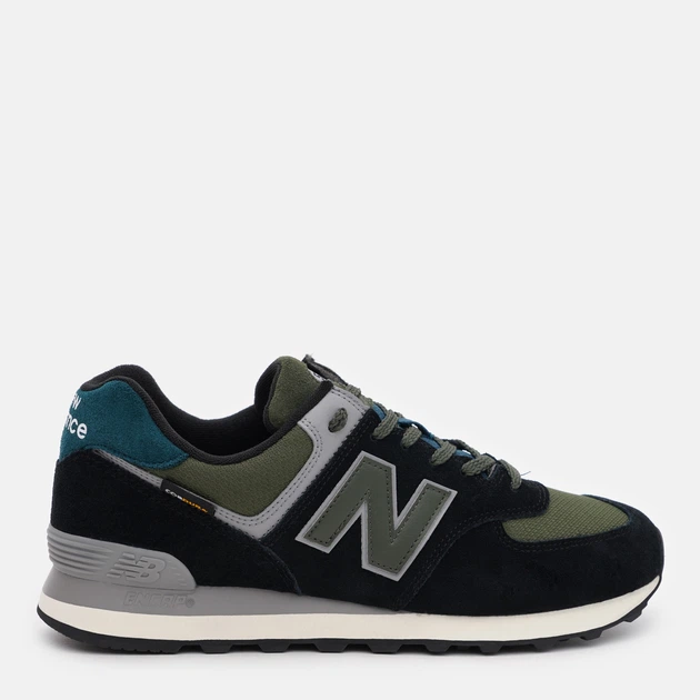 Мужские кроссовки New Balance 574 U574KBG 44 (10US) 28 см Черный/Хаки ...