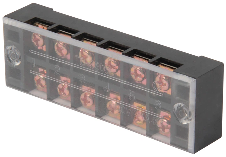 Клеммная колодка 6P 25A 600V в корпусе [p056008] e.tc.protect.25.6 E ...