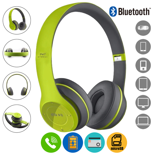 Беспроводные наушники Bluetooth Wireless Headset MDR P47 Black ...