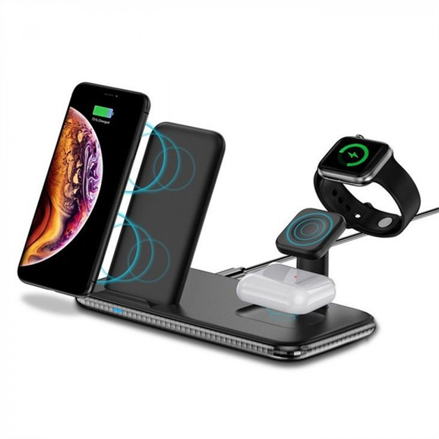 Беспроводная зарядка QI док-станция с функцией подставки Smart Pro ...