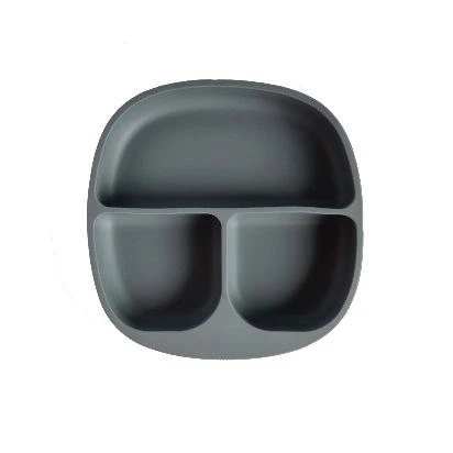 Тарілка силіконова секційна на присосці, Dim Grey – Безопасно. Удобно ...