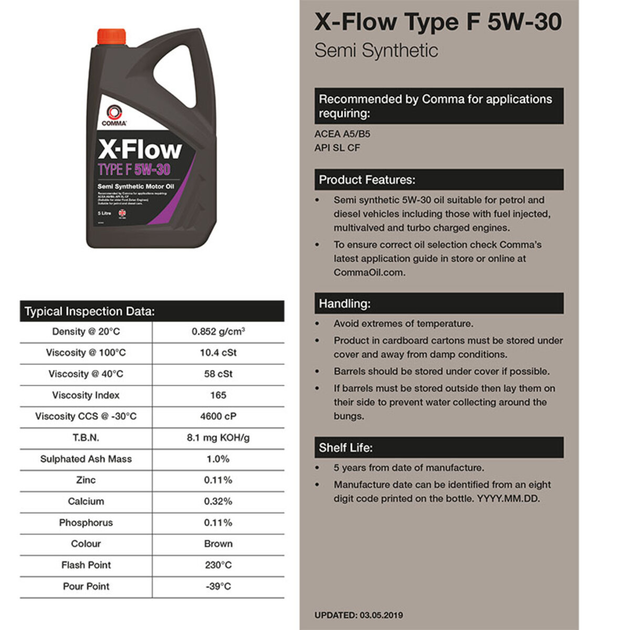 Моторное масло Comma X-FLOW TYPE F 5W-30 4л – фото, отзывы ...