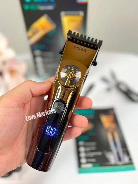 Профессиональная беспроводная машинка для стрижки VGR V-663 триммер для волос, бороды и усов ...