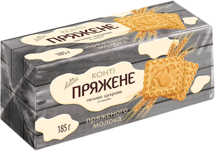 Печенье сахарное Konti Конти Пряженое со вкусом топленого молока 28х185 ...