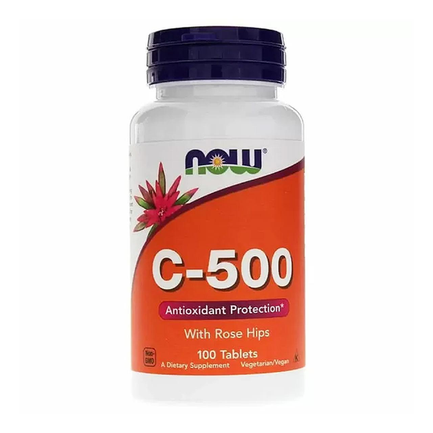Витамин С с шиповником, Vitamin C with Rose Hips, Now Foods, 500 мг ...