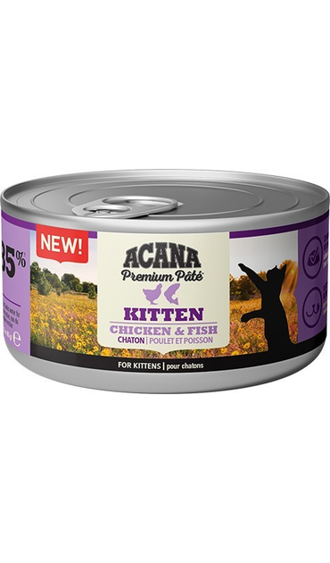 Влажный корм для котят Acana Kitten Chicken & Fish (паштет) 8х85 гр от ...