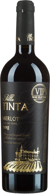 Вино Villa Tinta МЕРЛО VIP красное сухое 0.75 л 12-13% (4820213580467 ...