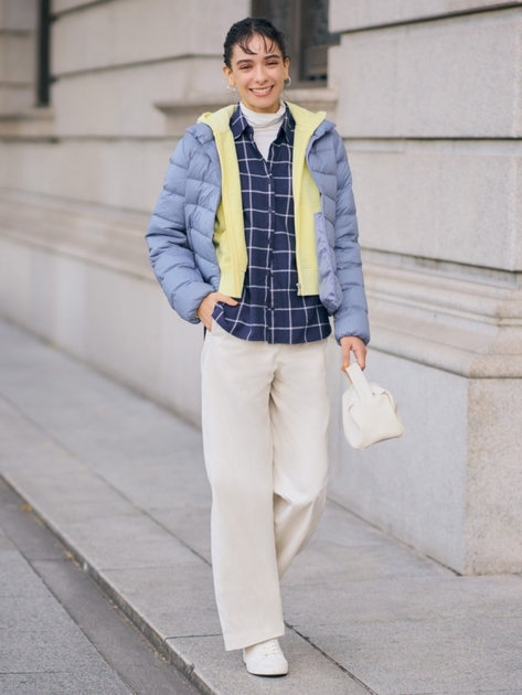 Пуховик зимний короткий женский Uniqlo 820520103 3XL Синий (1159787000 ...
