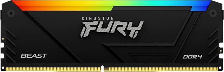 Оперативная память Kingston Fury DDR4-3200 16384MB PC4-25600 (Kit of 2x8192) Beast RGB 1Rx8 ...