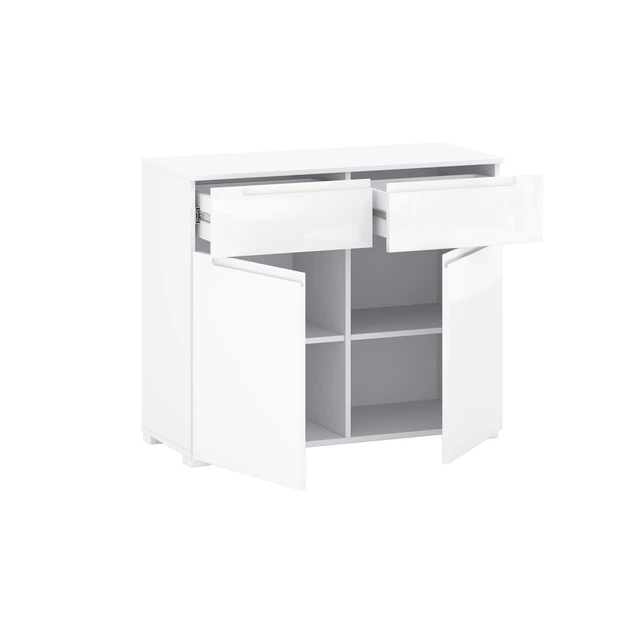 Комод Blonski Hill K03 800х949х400 мм Німфея альба білий сніг глянець фото відгуки