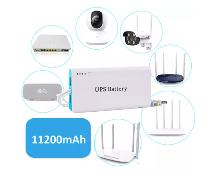 Mini UPS Penxess-1B 11200mah 41,4Wh ИБП для роутера, медиаконвертера ...