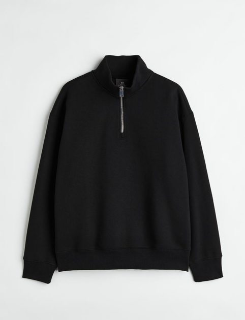 Чоловічий світшот Relaxed Fit H&M (56202) S Чорний от продавца: Versity ...