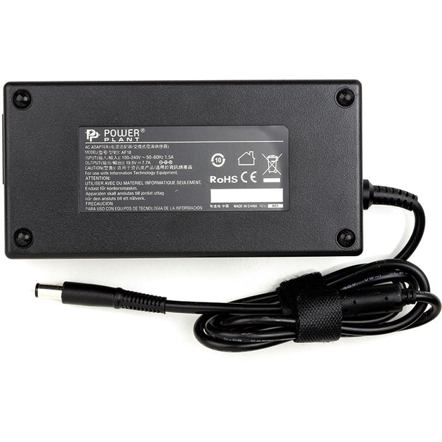 Блок питания PowerPlant для ноутбука Dell 220V, 19.5V 150W 7.7A, 7.4х5 ...