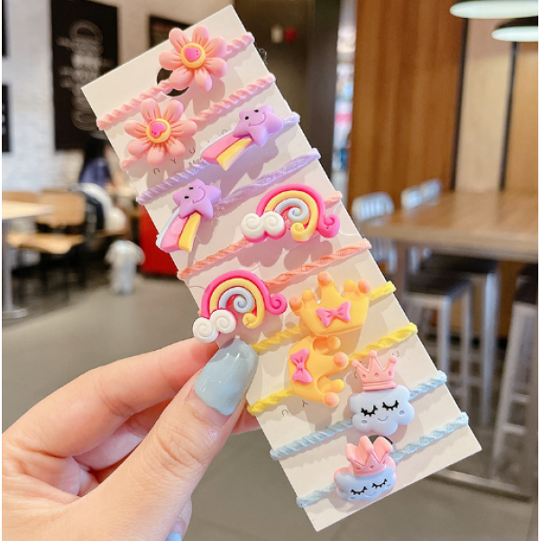 Набор детских резинок для волос с фигурками для девочки 10шт ...