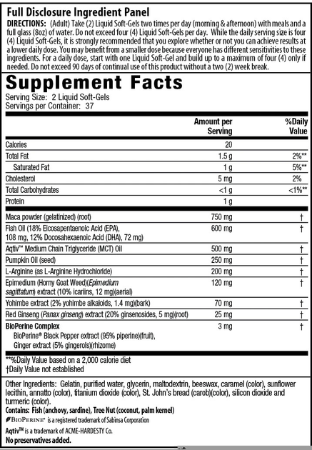 Витамины для либидо мужчин Irwin Naturals Steel-Libido X2, Maca & L ...