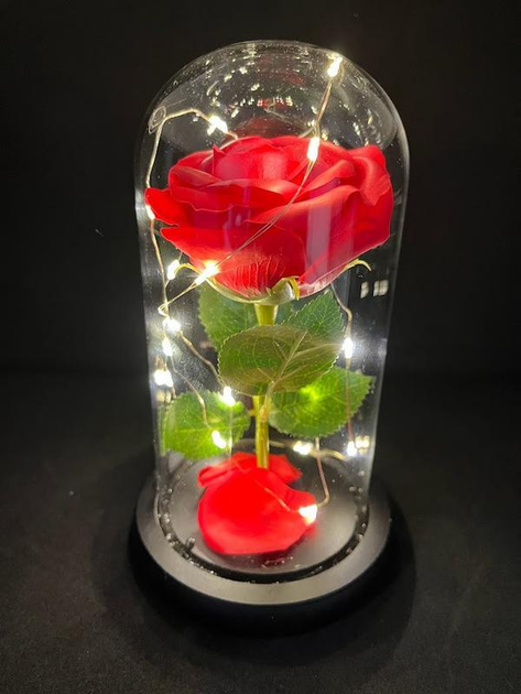 Декоративная роза с Led подсветкой цвет Красный (1612RZCC3) TIN66 ...