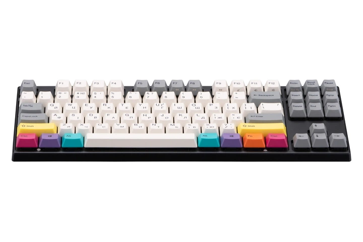 Механічна клавіатура Varmilo VEM87 CMYK 87Key, EC V2 Ivy, USB-A, УКР ...