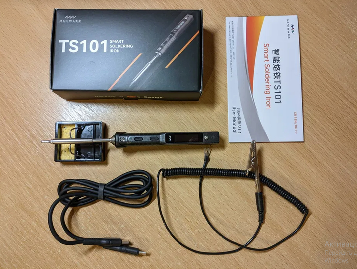 Паяльник MiniWare TS-101 65W жало TS-BC2 + подставка + земля – фото ...